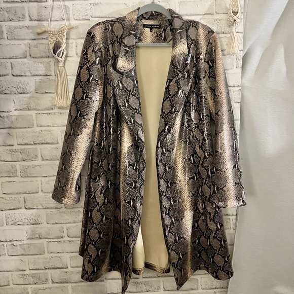 Jackets & Coats | Snake Skin Trench Coat Nwot | Poshmark